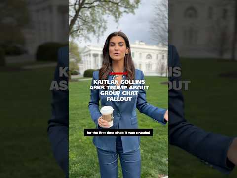 #News #CNN Kaitlan Collins asks Trump about group chat fallout ...